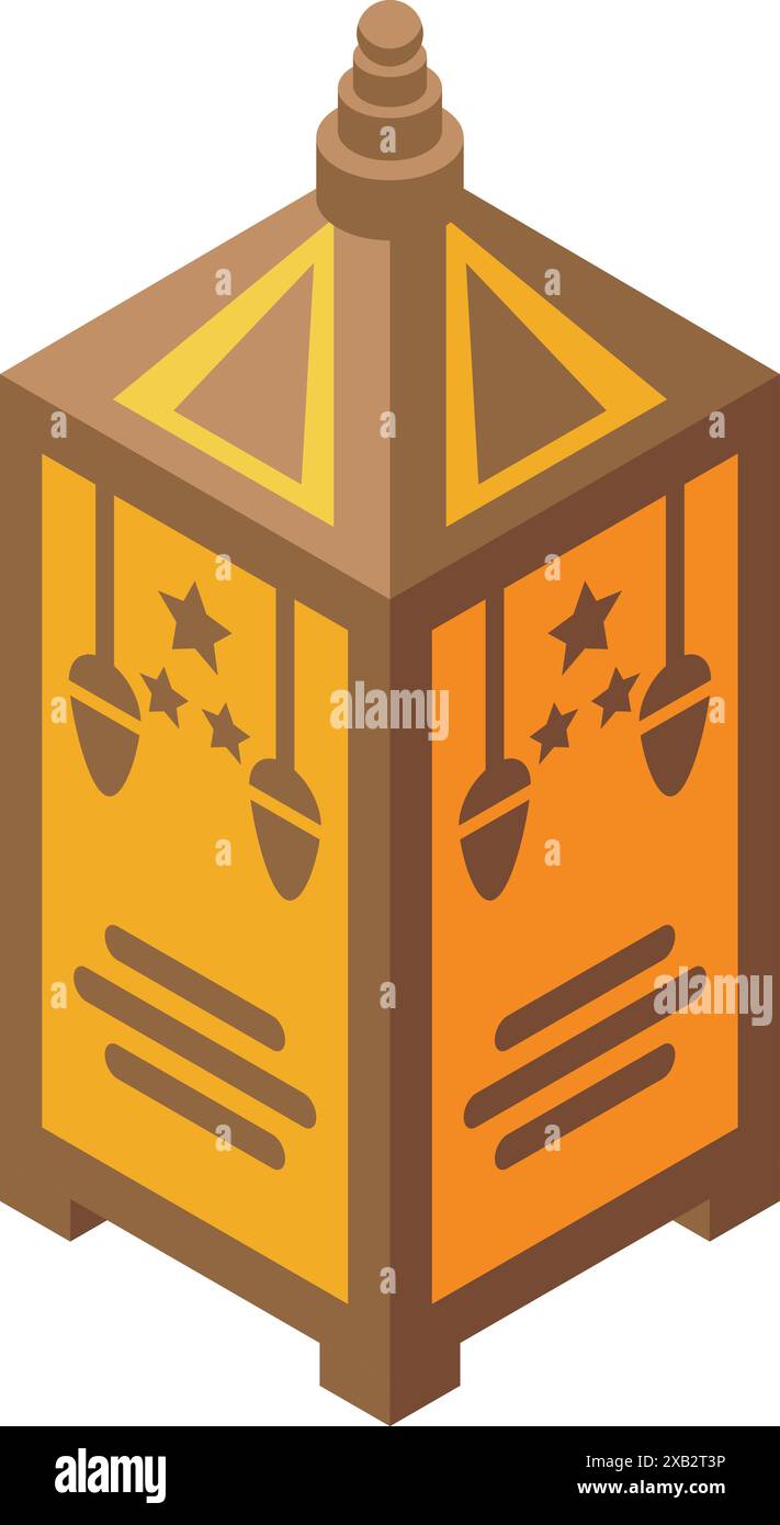 Traditional arabic fanous lantern with stars is shining for celebrating ...