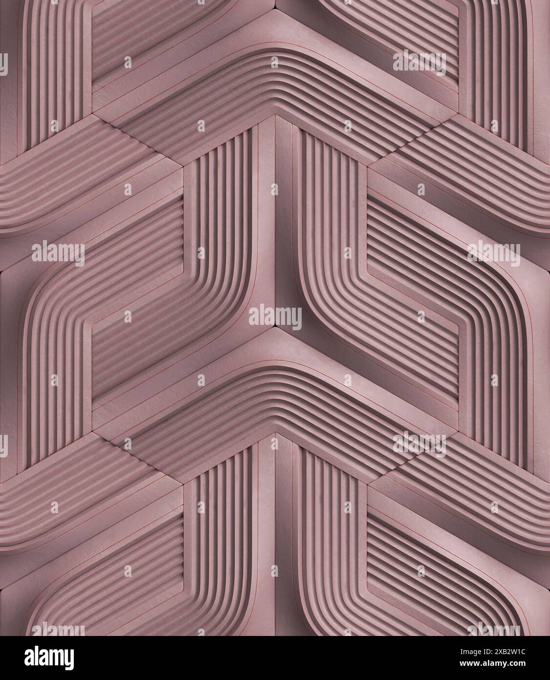 An abstract geometric pattern featuring interlocking layers of pink ...