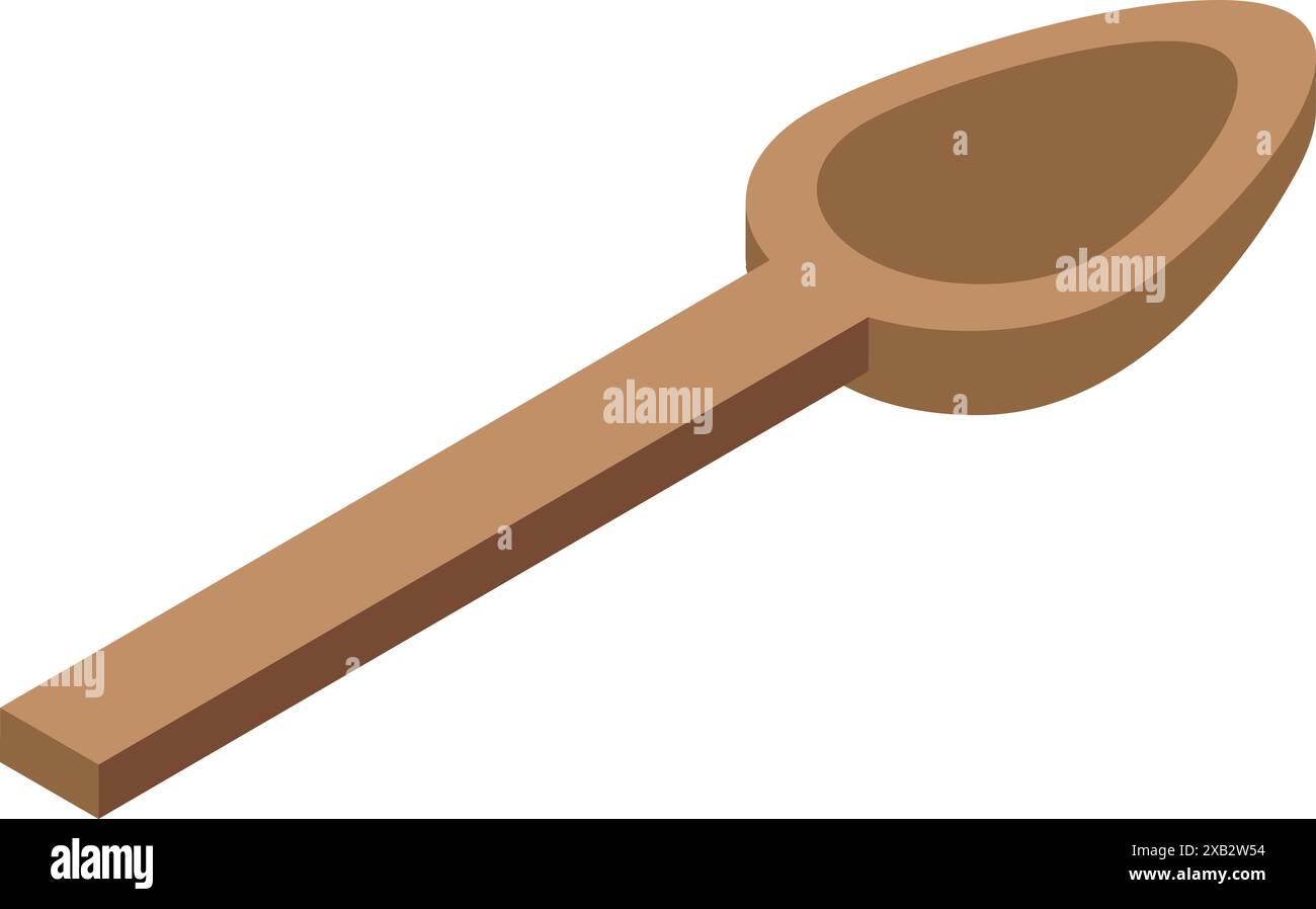 Simple wooden spoon lying diagonally with a shallow bowl Stock Vector ...