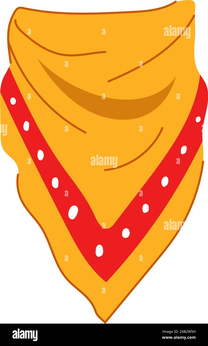 kerchief handkerchief wild west cartoon vector illustration Stock ...