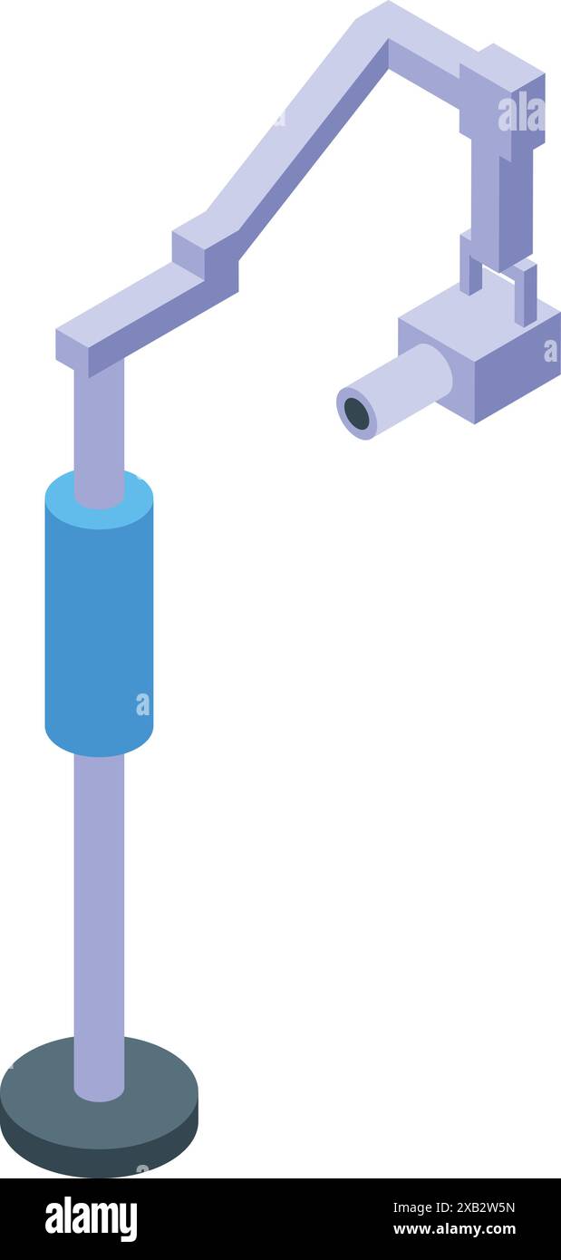 Professional dental microscope standing in a dentist's office, an ...