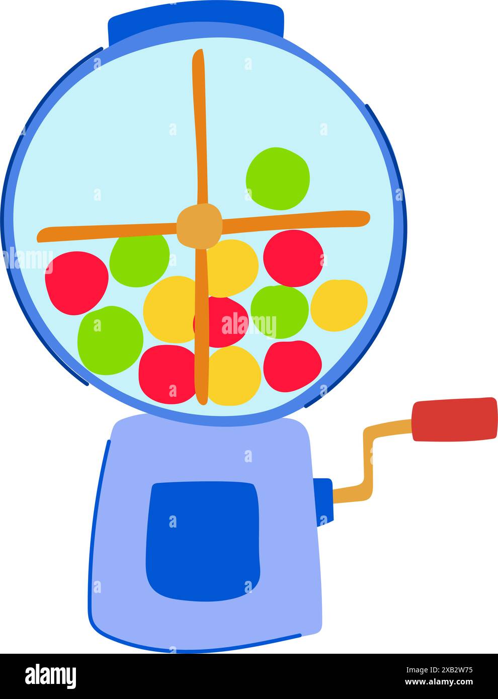 bingo lotto ball machine cartoon vector illustration Stock Vector Image ...