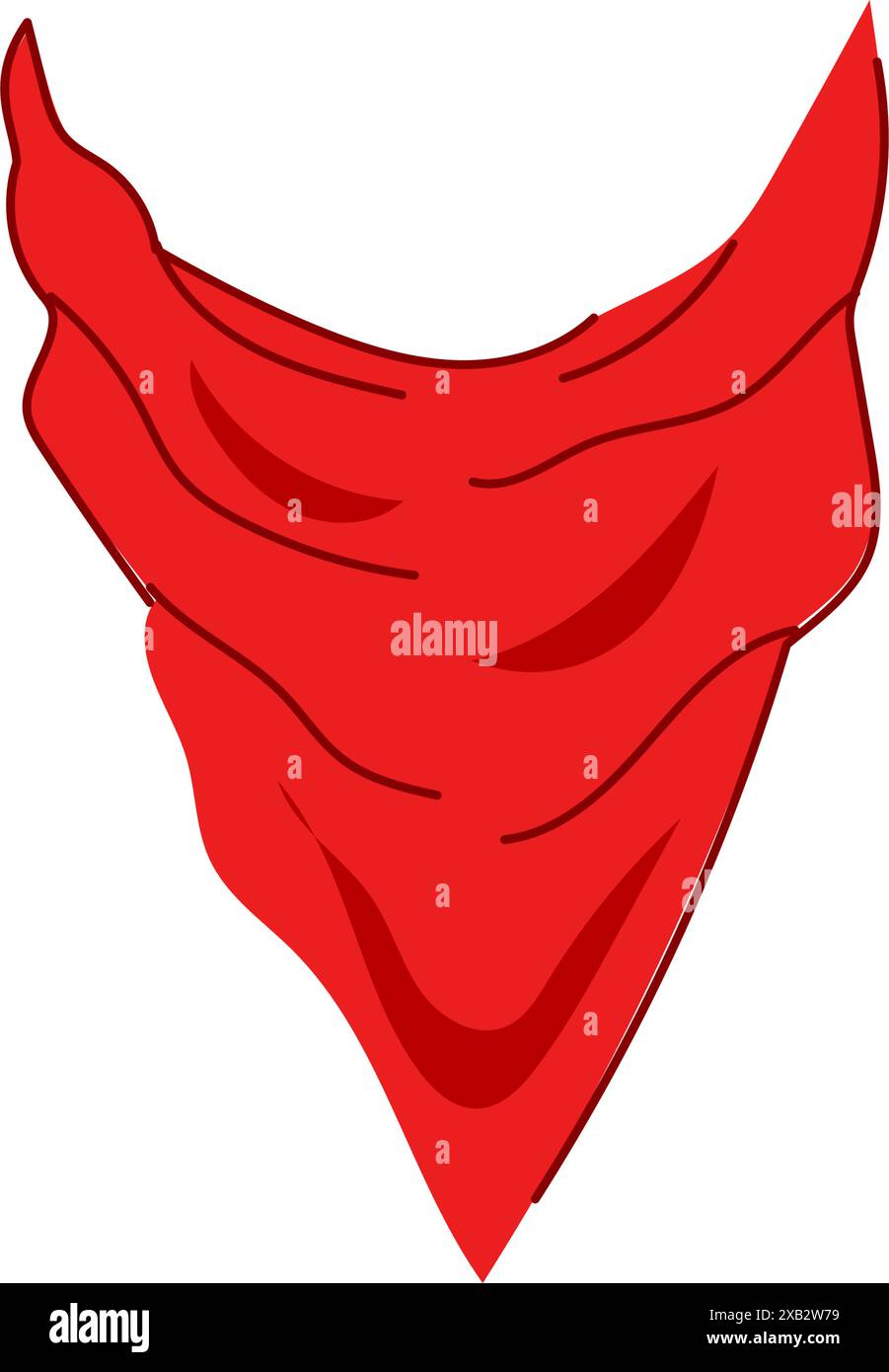 knot handkerchief wild west cartoon vector illustration Stock Vector ...