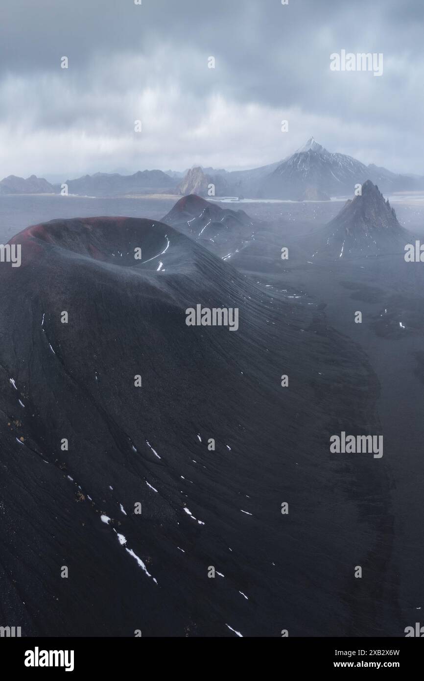 A moody and atmospheric image capturing the mystique of Iceland's ...