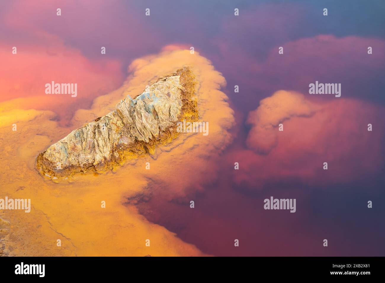 The image captures the vibrant and contrasting colors of the Riotinto ...