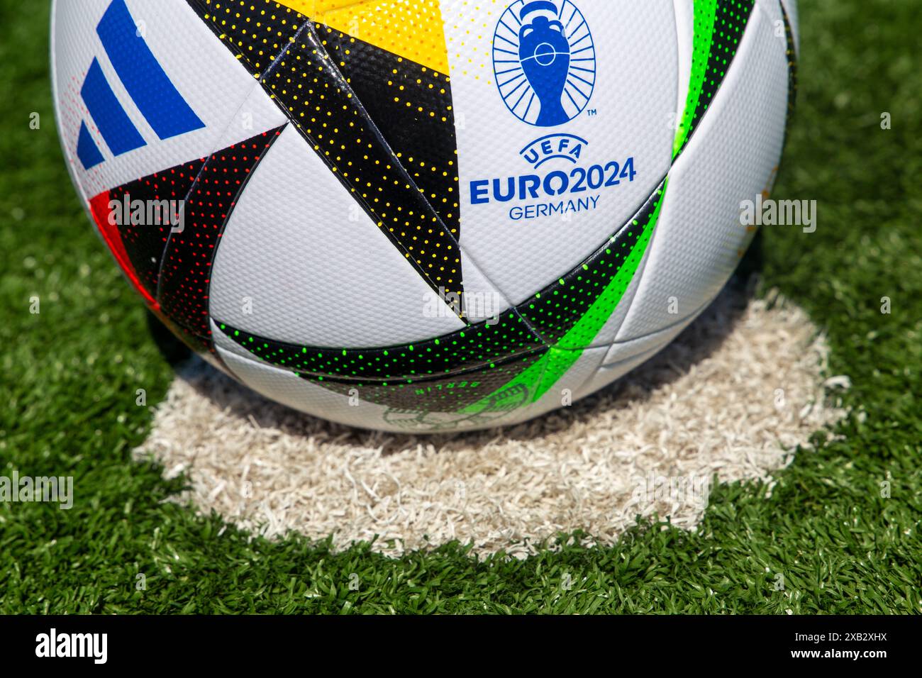 Symbol image UEFA-EURO 2024: Close-up of the official match ball of the ...