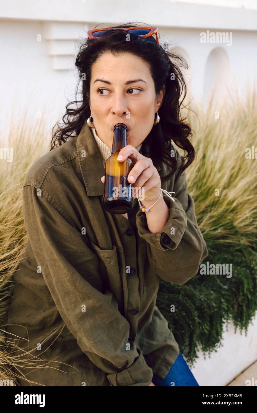 Person casually sips hi-res stock photography and images - Alamy