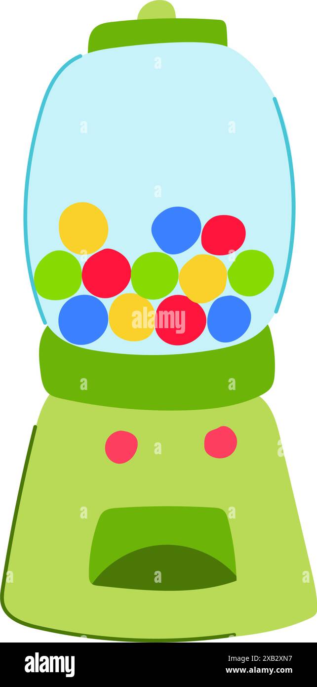 neon lotto ball machine cartoon vector illustration Stock Vector Image ...