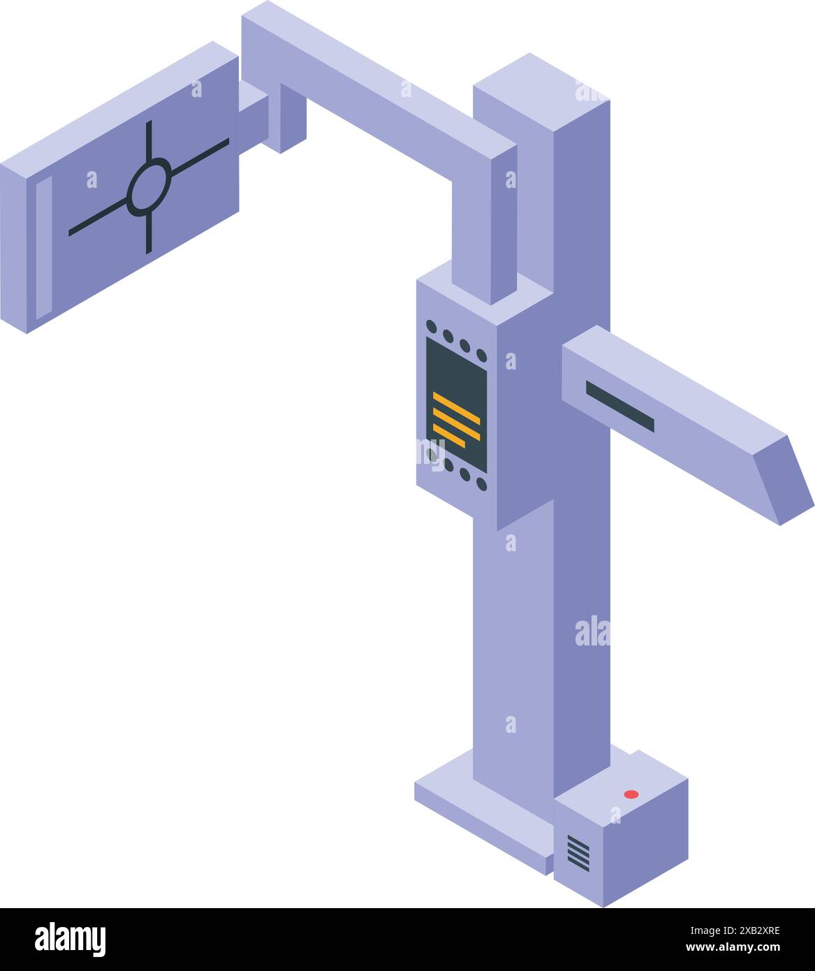 X ray machine standing in hospital room, prepared for scanning ...