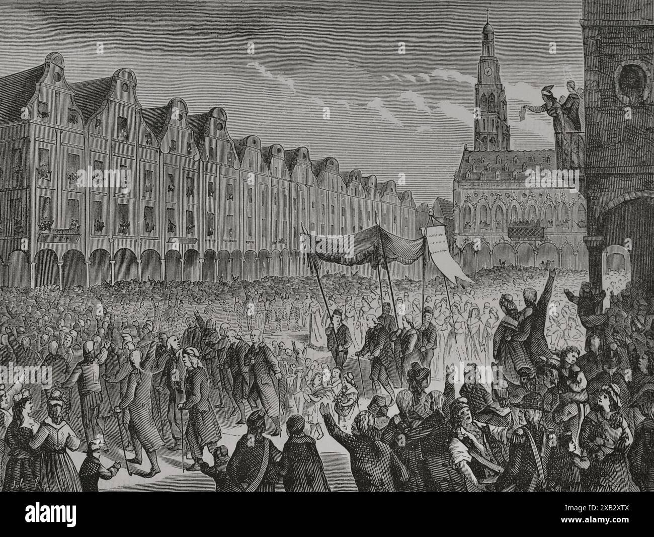 French Revolution. Symbolic procession of Arras. Engraving. "History of ...