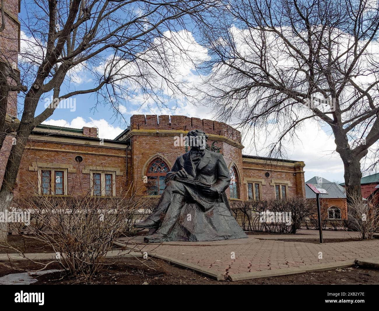 Orenburg, Russia -April 05, 2024. Monument of Alexandr Pushkin in ...