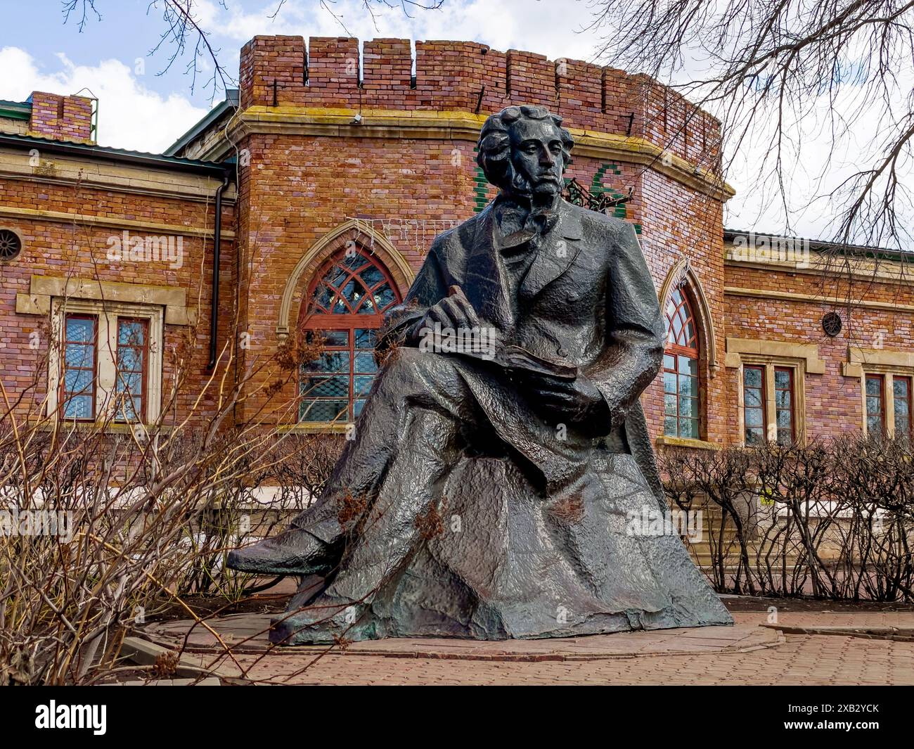 Orenburg, Russia -April 05, 2024. Monument of Alexandr Pushkin in ...