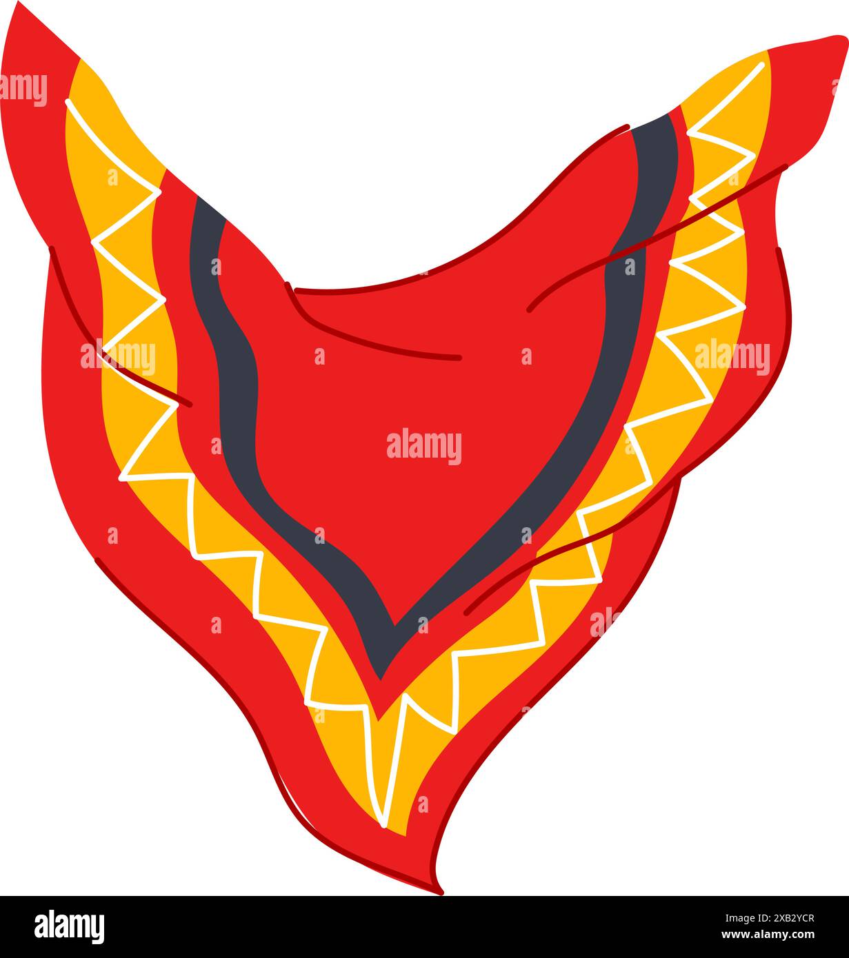 scarf handkerchief wild west cartoon vector illustration Stock Vector ...