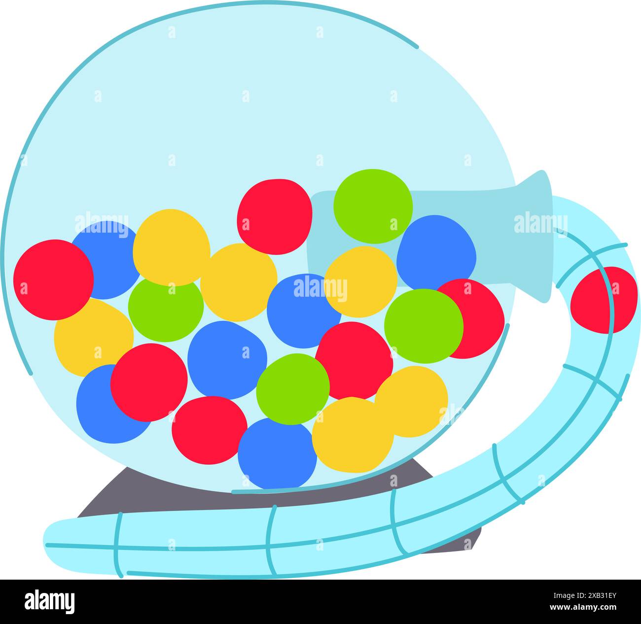 draw lotto ball machine cartoon vector illustration Stock Vector Image ...