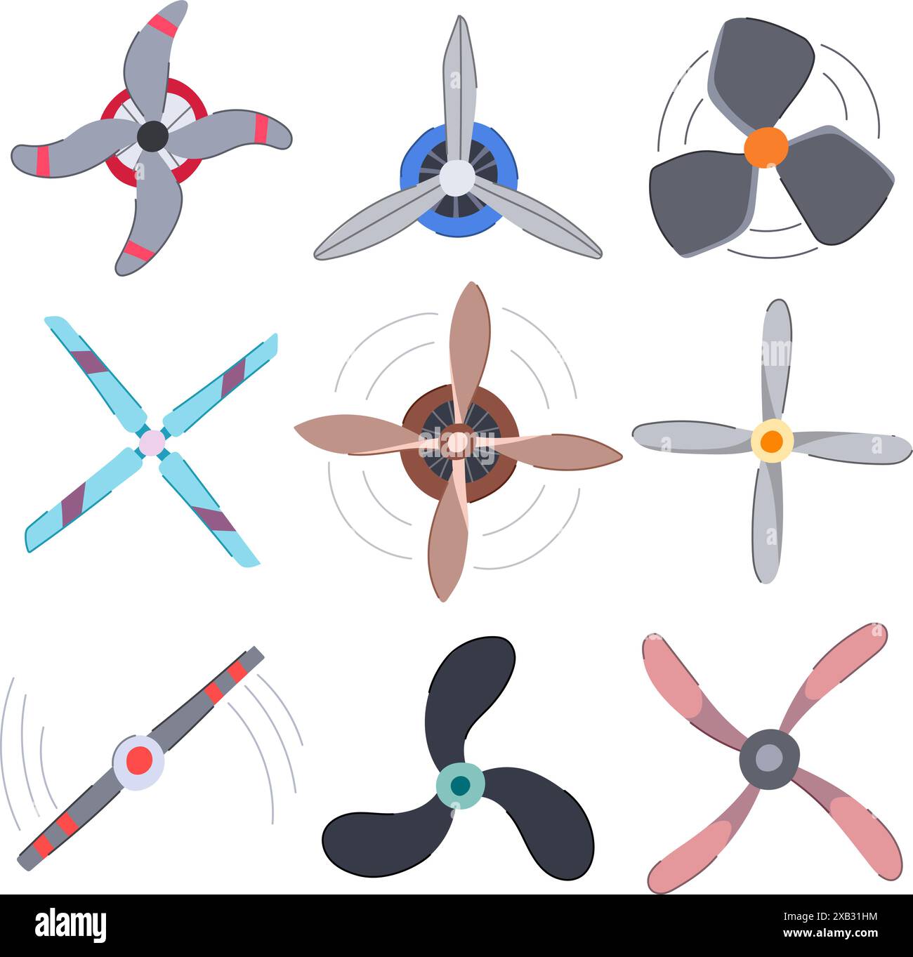 propeller set cartoon vector illustration Stock Vector Image & Art - Alamy