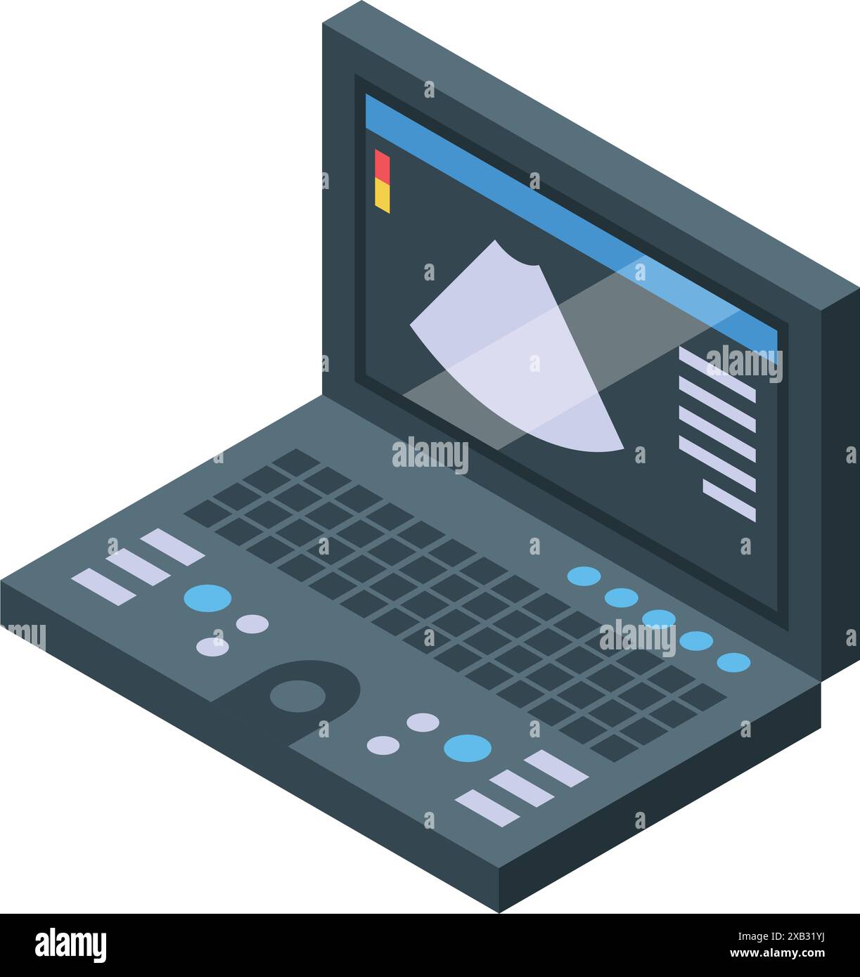 Ultrasound machine displaying a fetus image on its screen, showcasing ...