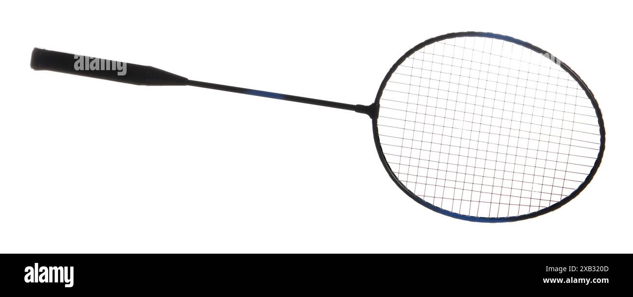 One badminton racket isolated on white. Sport equipment Stock Photo - Alamy