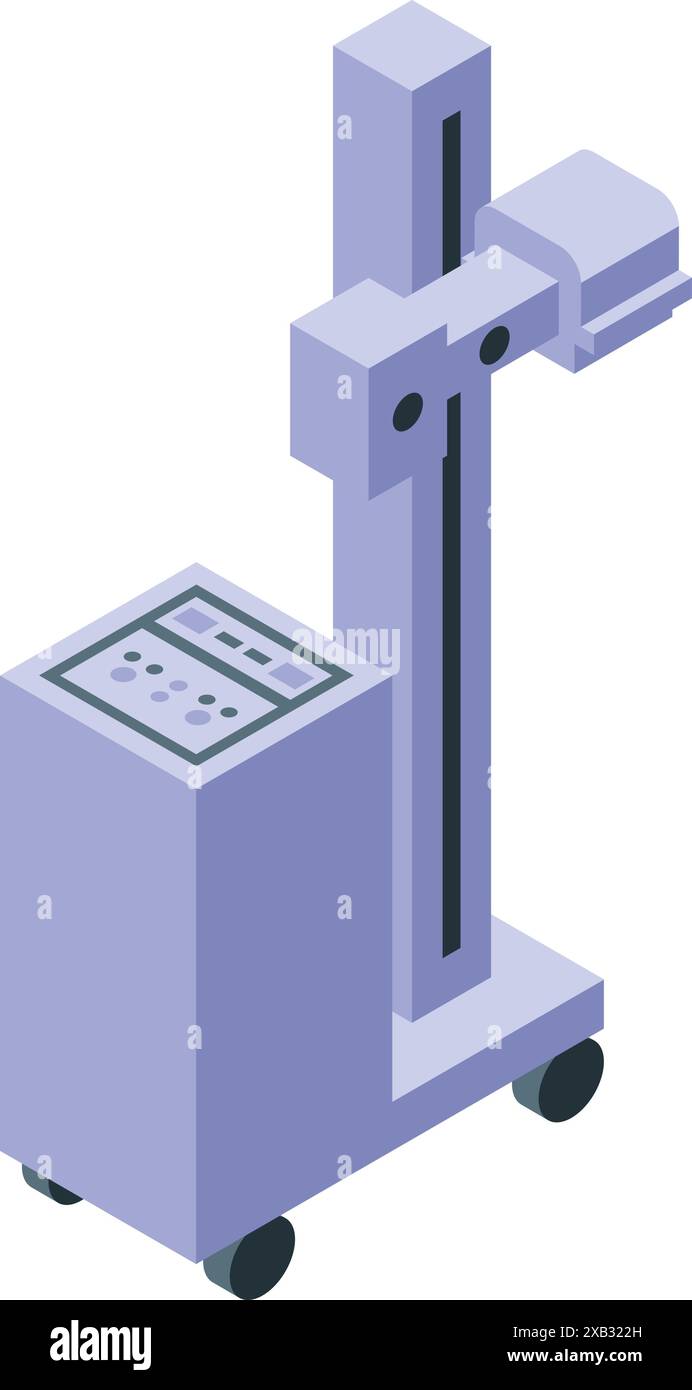 Modern x ray machine standing on wheels in hospital room for medical ...