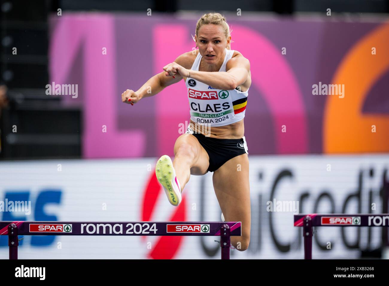 Rome, Italy. 10th June, 2024. Belgian Hanne Claes pictured in action ...