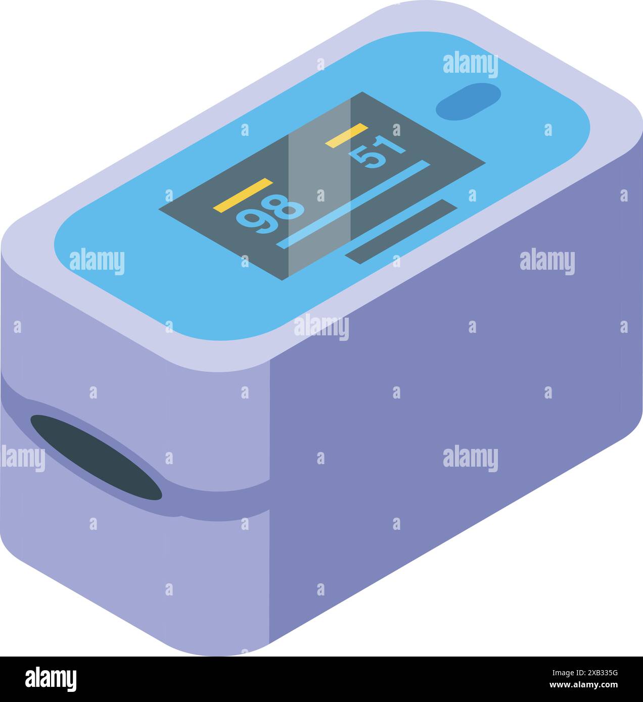 Modern pulse oximeter measuring blood oxygen saturation level Stock ...