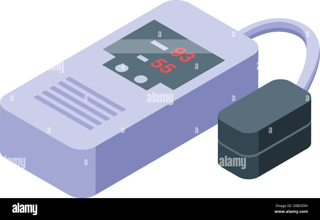 Portable pulse oximeter used for monitoring oxygen saturation and pulse ...