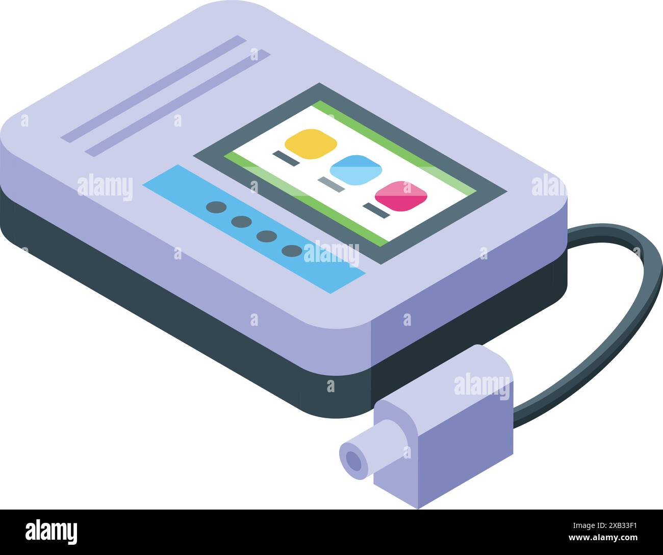 Modern glucometer measuring blood sugar level for diabetes control ...