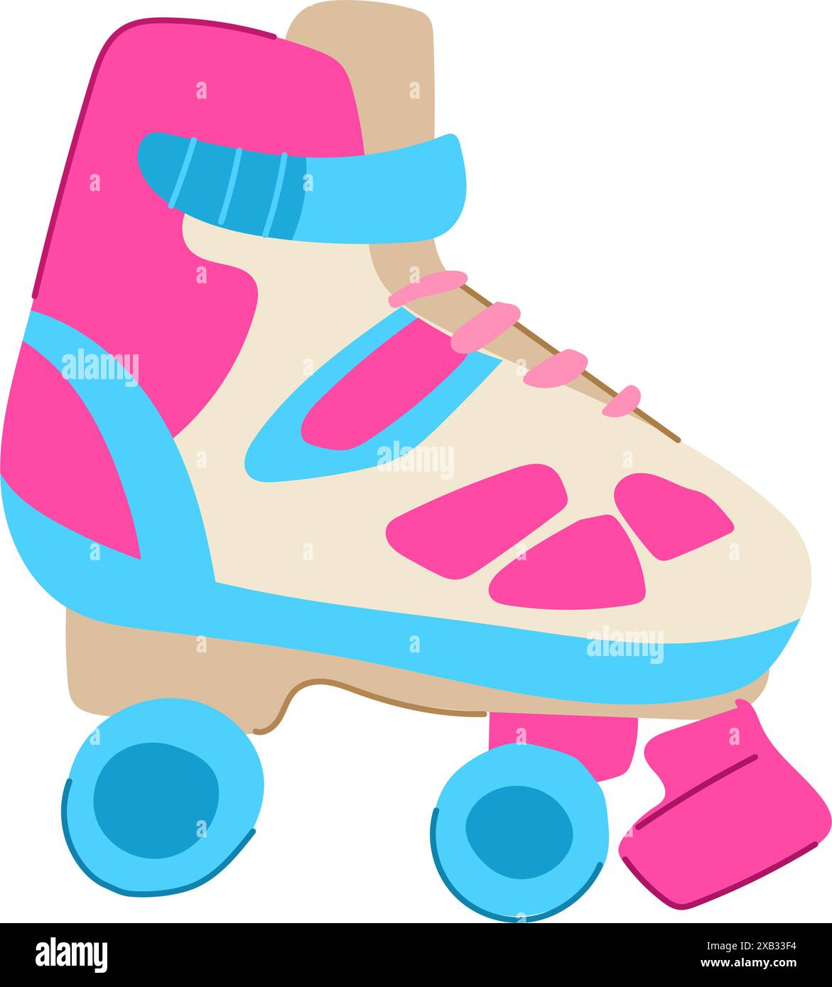 retro roller skate cartoon vector illustration Stock Vector Image & Art ...