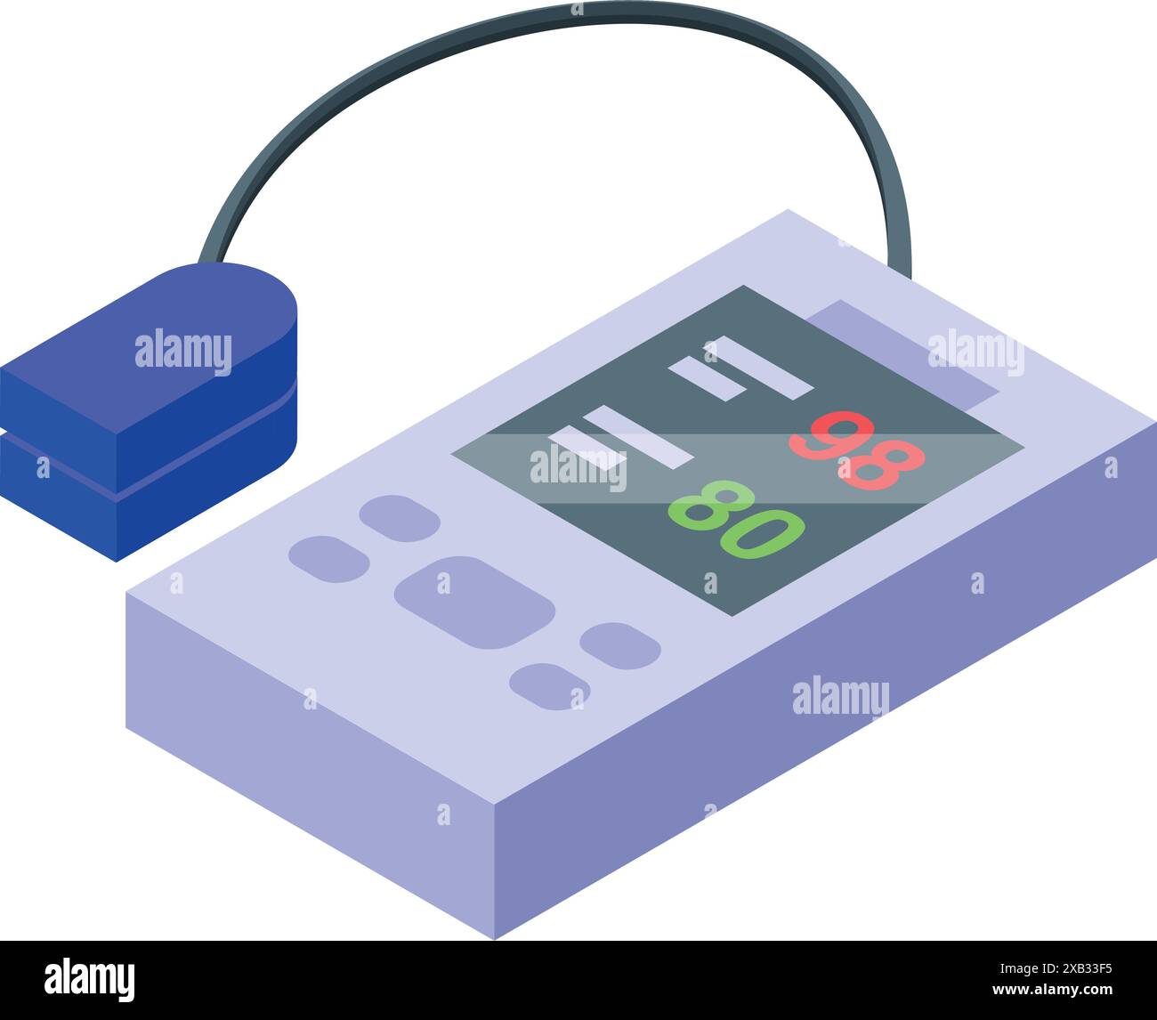 Portable pulse oximeter showing normal blood oxygen saturation and pulse rate Stock Vector Image ...