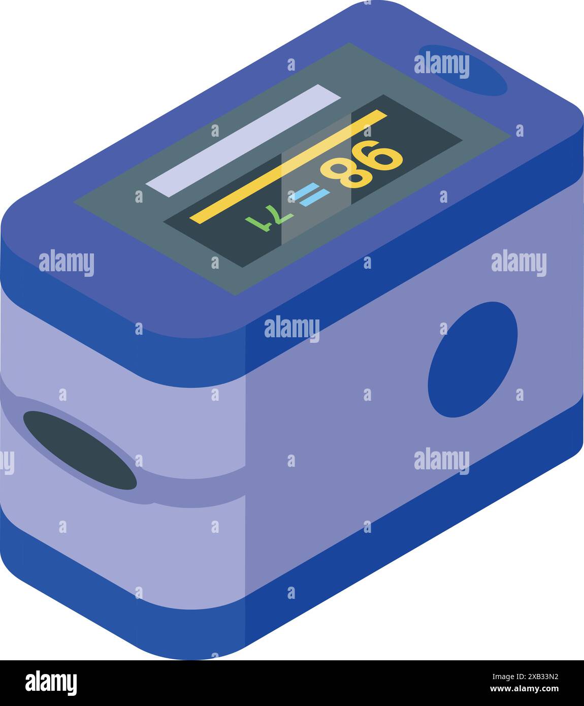 Digital device is measuring oxygen saturation level of the blood Stock ...