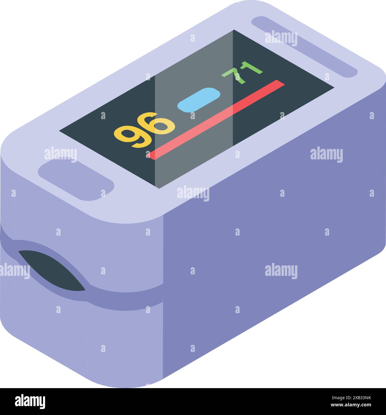 Digital pulse oximeter measuring blood oxygen saturation level Stock ...
