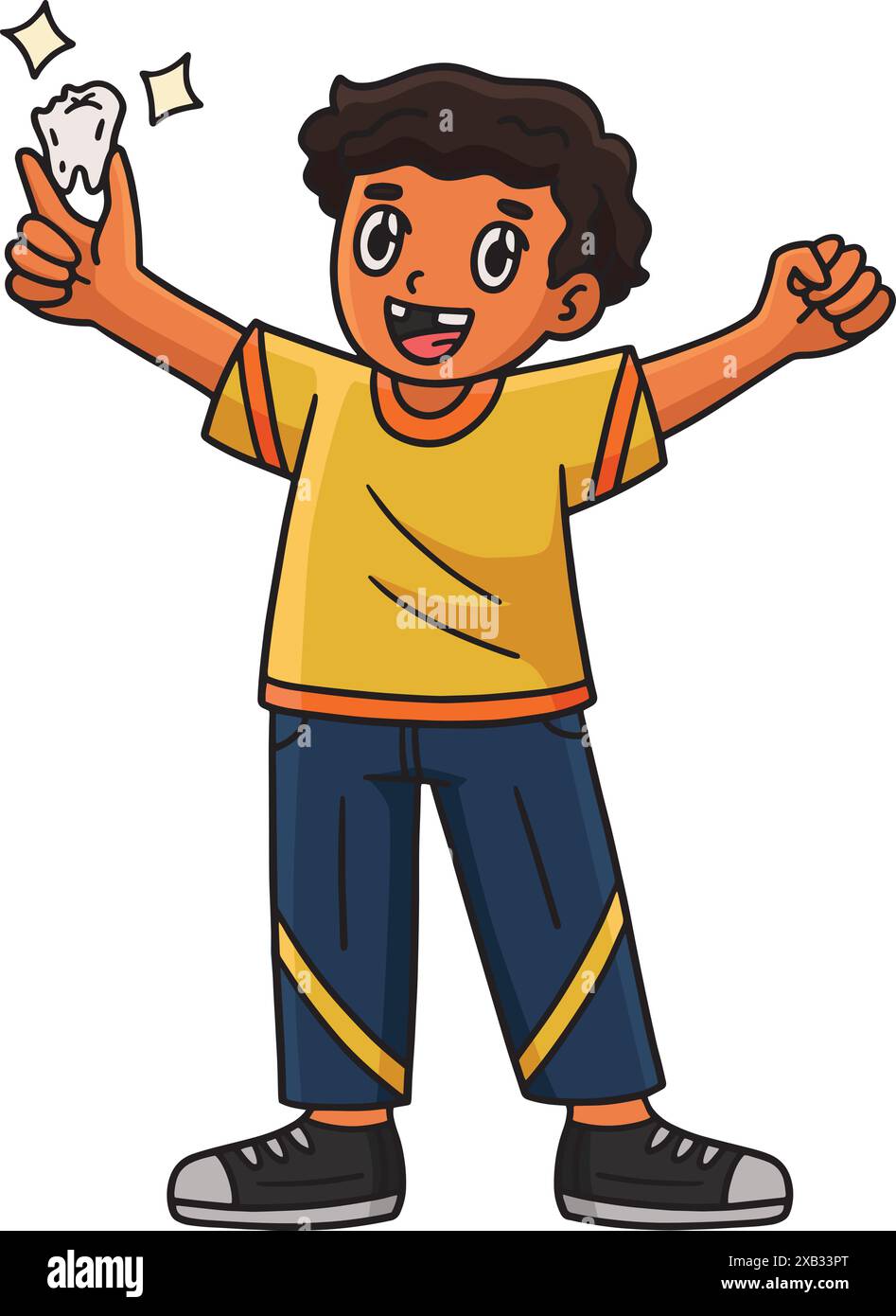 Dental Care Child Extracted Tooth Cartoon Clipart Stock Vector Image ...