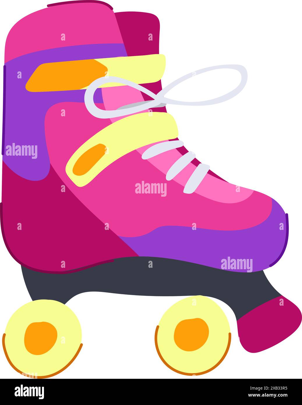 sport roller skate cartoon vector illustration Stock Vector Image & Art ...