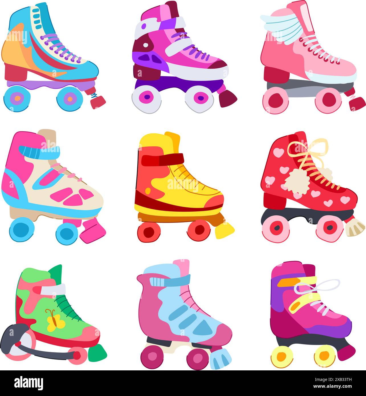 Roller skate family Cut Out Stock Images & Pictures - Alamy