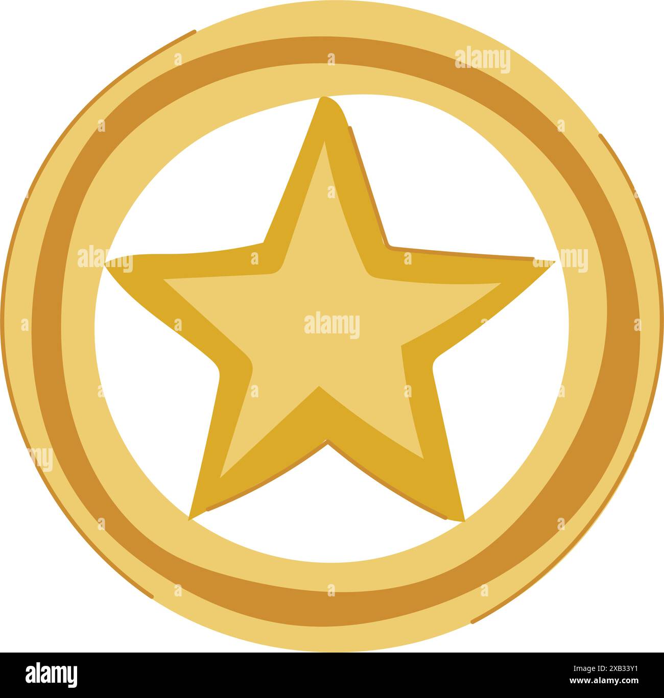 emblem sheriff badge cartoon vector illustration Stock Vector Image ...