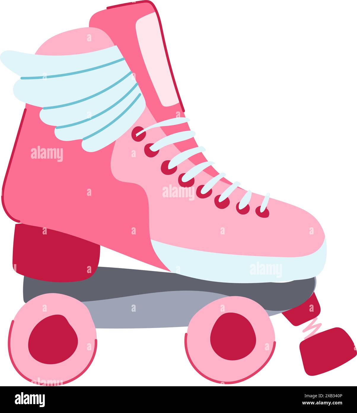 kid roller skate cartoon vector illustration Stock Vector Image & Art ...