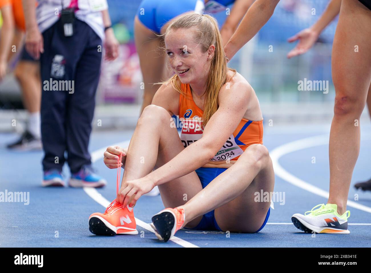 ROME, ITALY - JUNE 10: Cathelijn Peeters of the Netherlands taking her ...