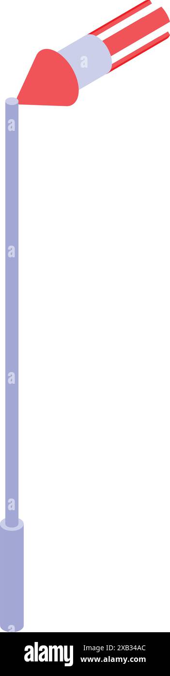 Minimalist isometric illustration of a rocket launch, symbolizing space ...