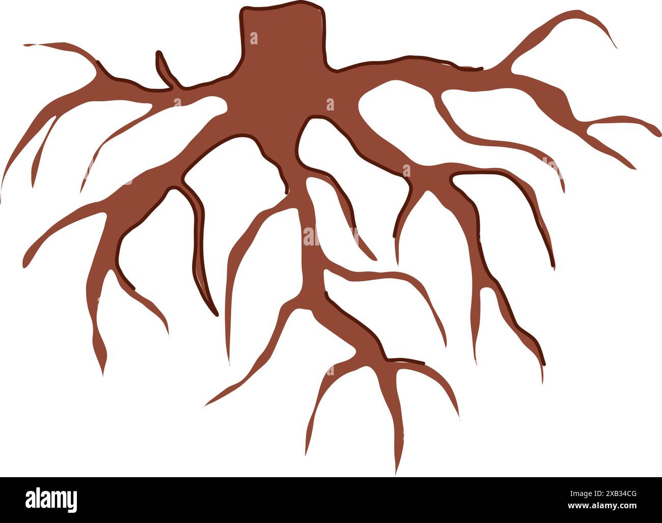 logo tree root cartoon vector illustration Stock Vector Image & Art - Alamy