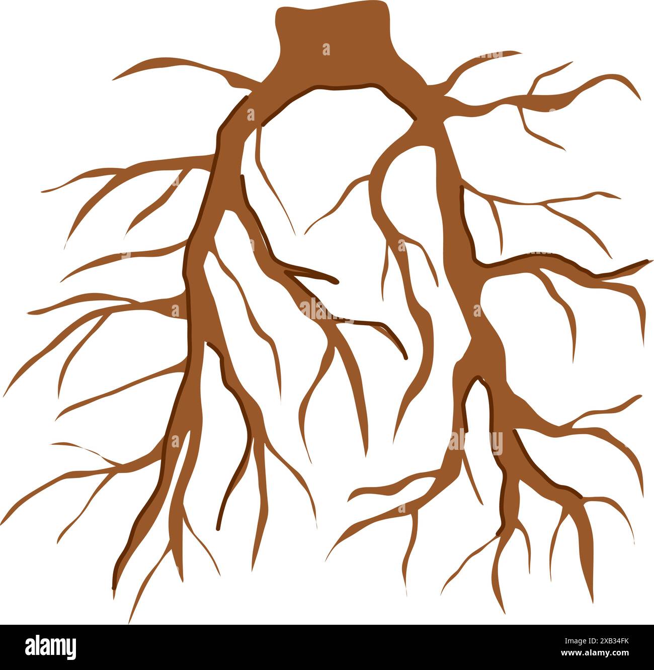 forest tree root cartoon vector illustration Stock Vector Image & Art ...