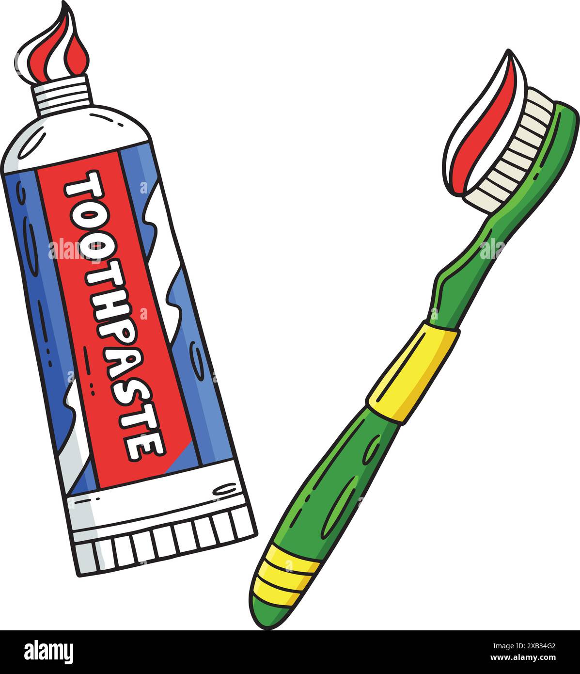 Dental Care Toothbrush Toothpaste Cartoon Clipart Stock Vector Image ... Dental Care Toothbrush Toothpaste Cartoon Clipart Stock Vector Image ...