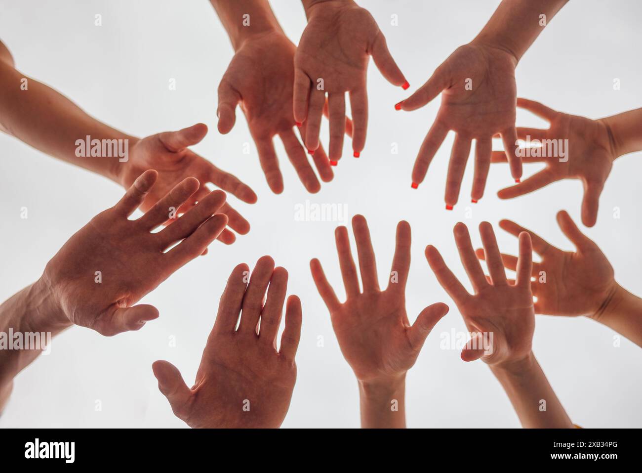 Teamwork circle touching hi-res stock photography and images - Alamy