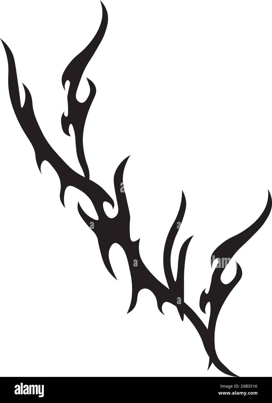 Neo tribal tattoo. Abstract ethnic shape in gothic style. Individual ...