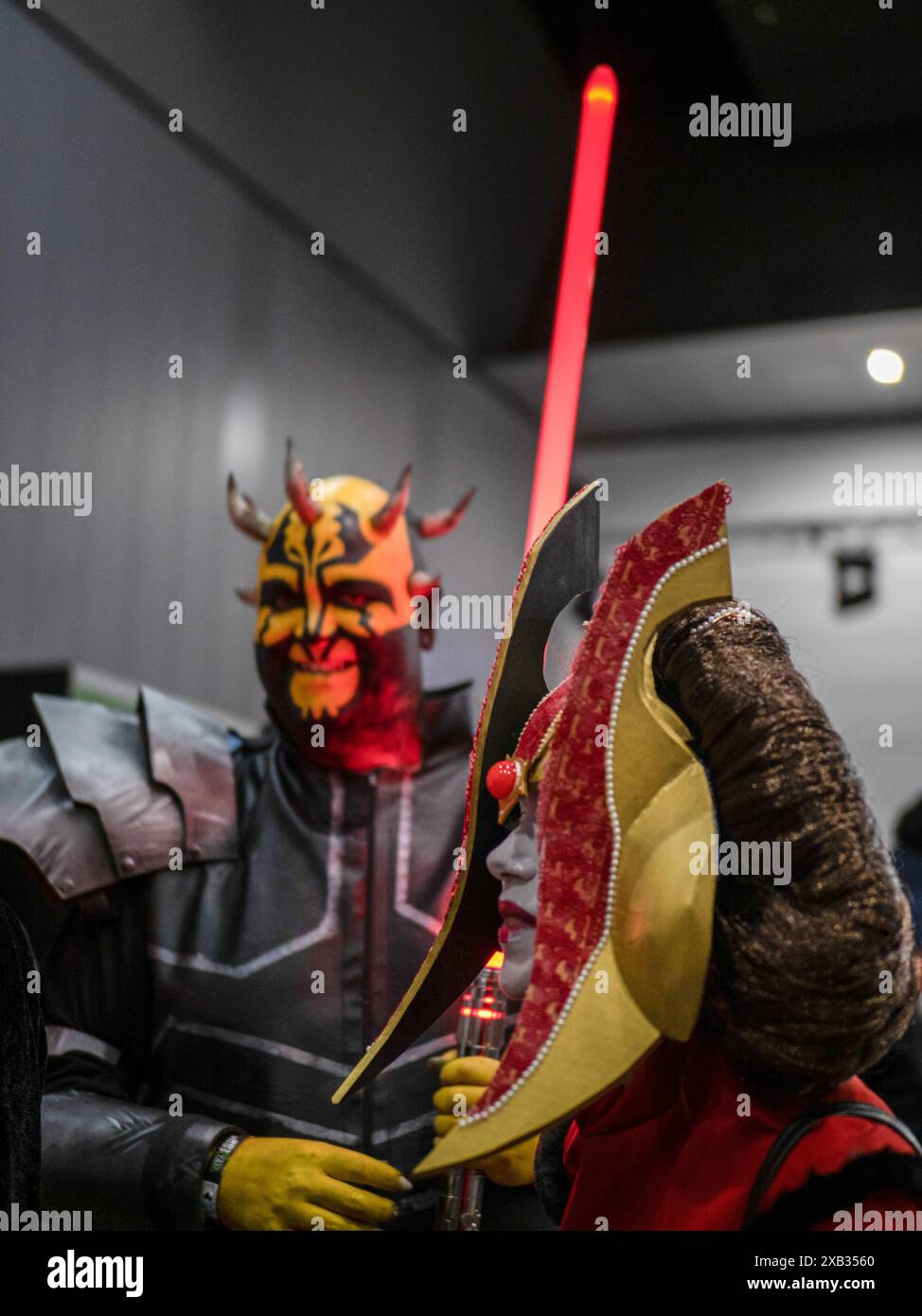 Attendees seen in Star Wars cosplay during an event. An estimated ...