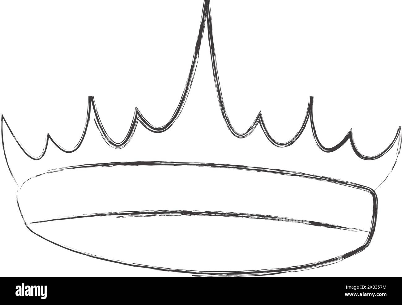 Chalk draw elegant royal crown. Royal imperial coronation symbol ...