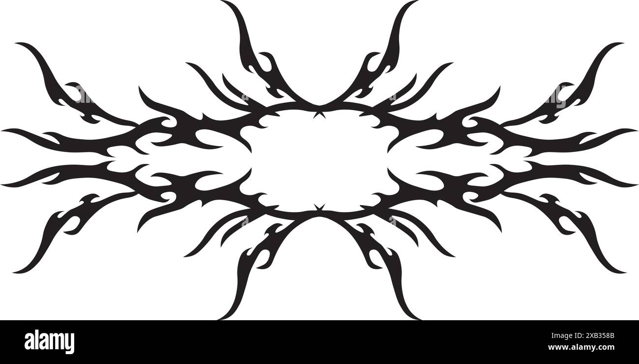 Neo tribal tattoo. Abstract ethnic shape in gothic style. Individual ...