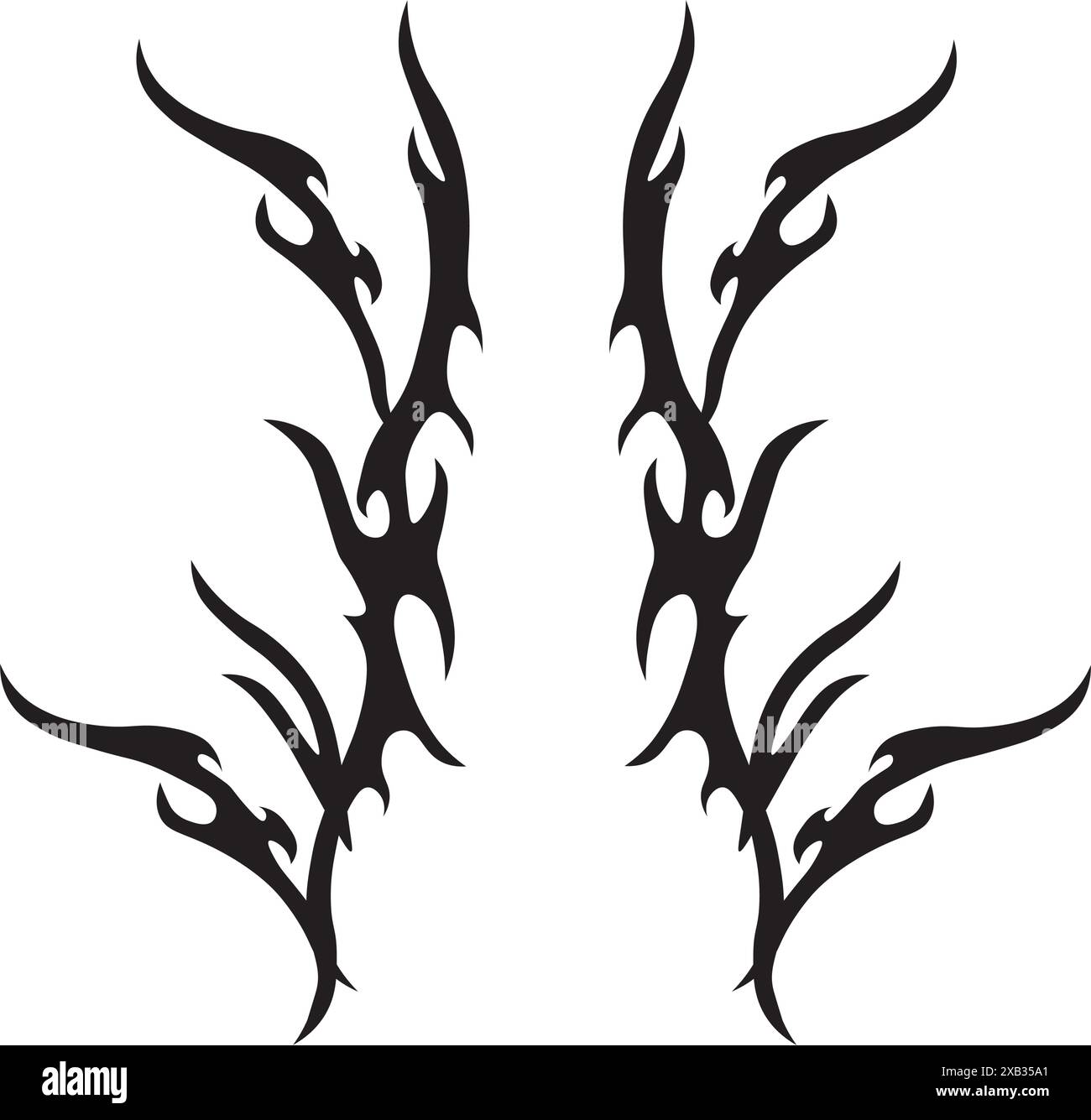 Neo tribal tattoo. Abstract ethnic shape in gothic style. Individual ...