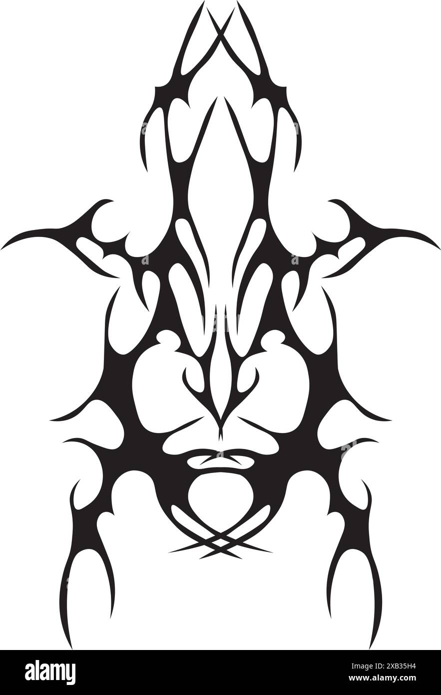 Neo tribal tattoo. Abstract ethnic shape in gothic style. Individual ...