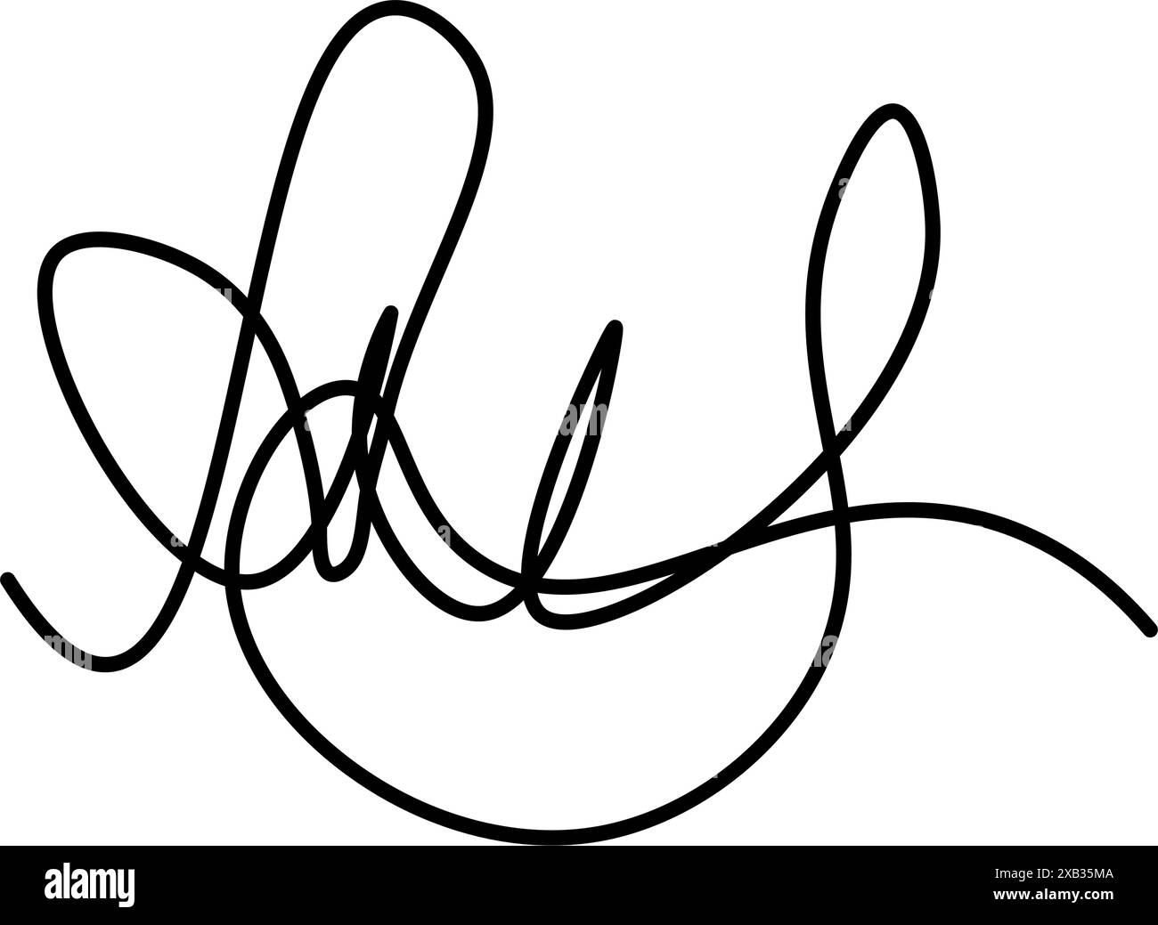 Fake manual signature for documents. Handwritten autograph. Scrawl ...