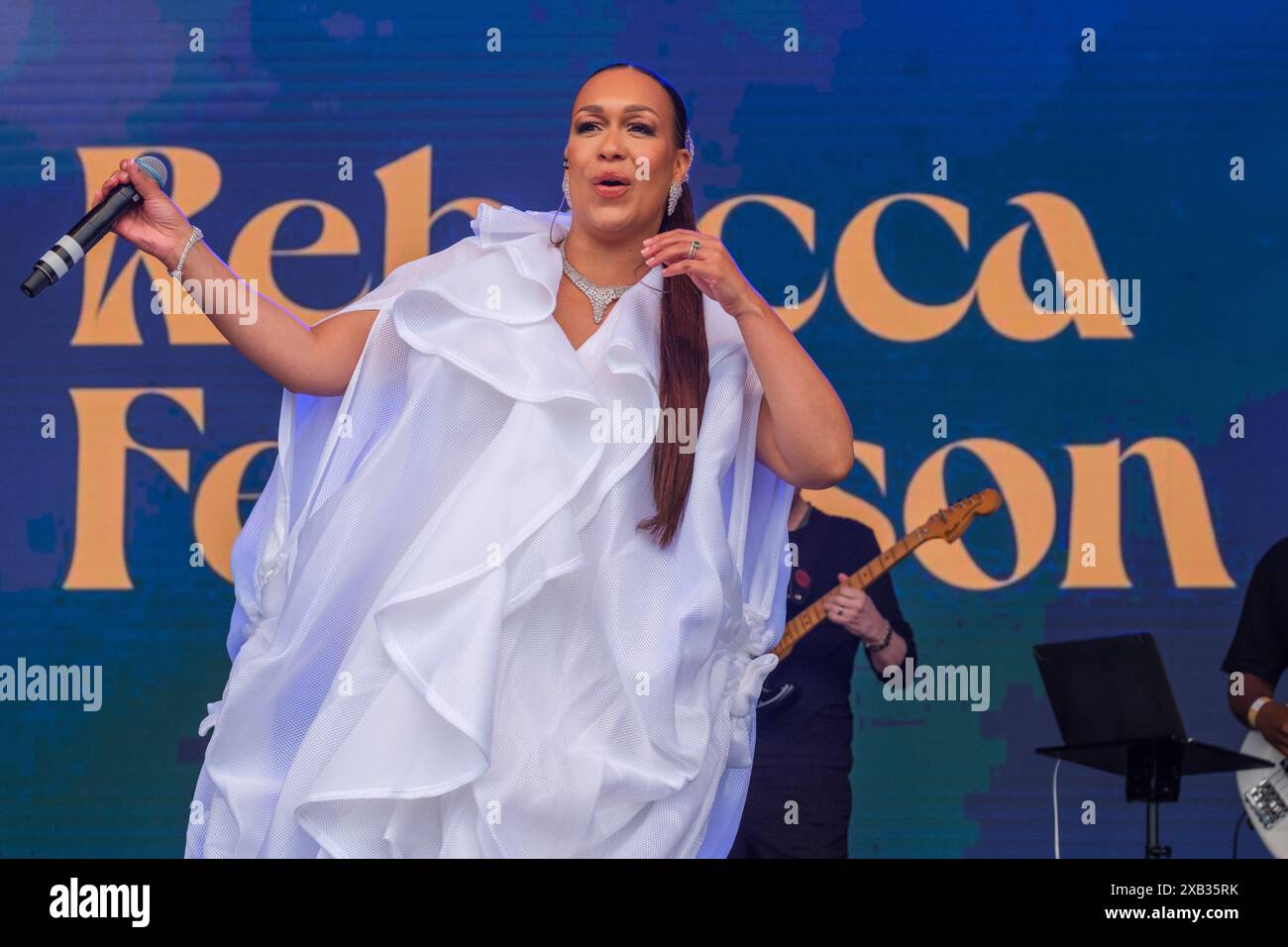Rebecca Ferguson performs at the Cambridge Club Festival, UK. June 8 ...