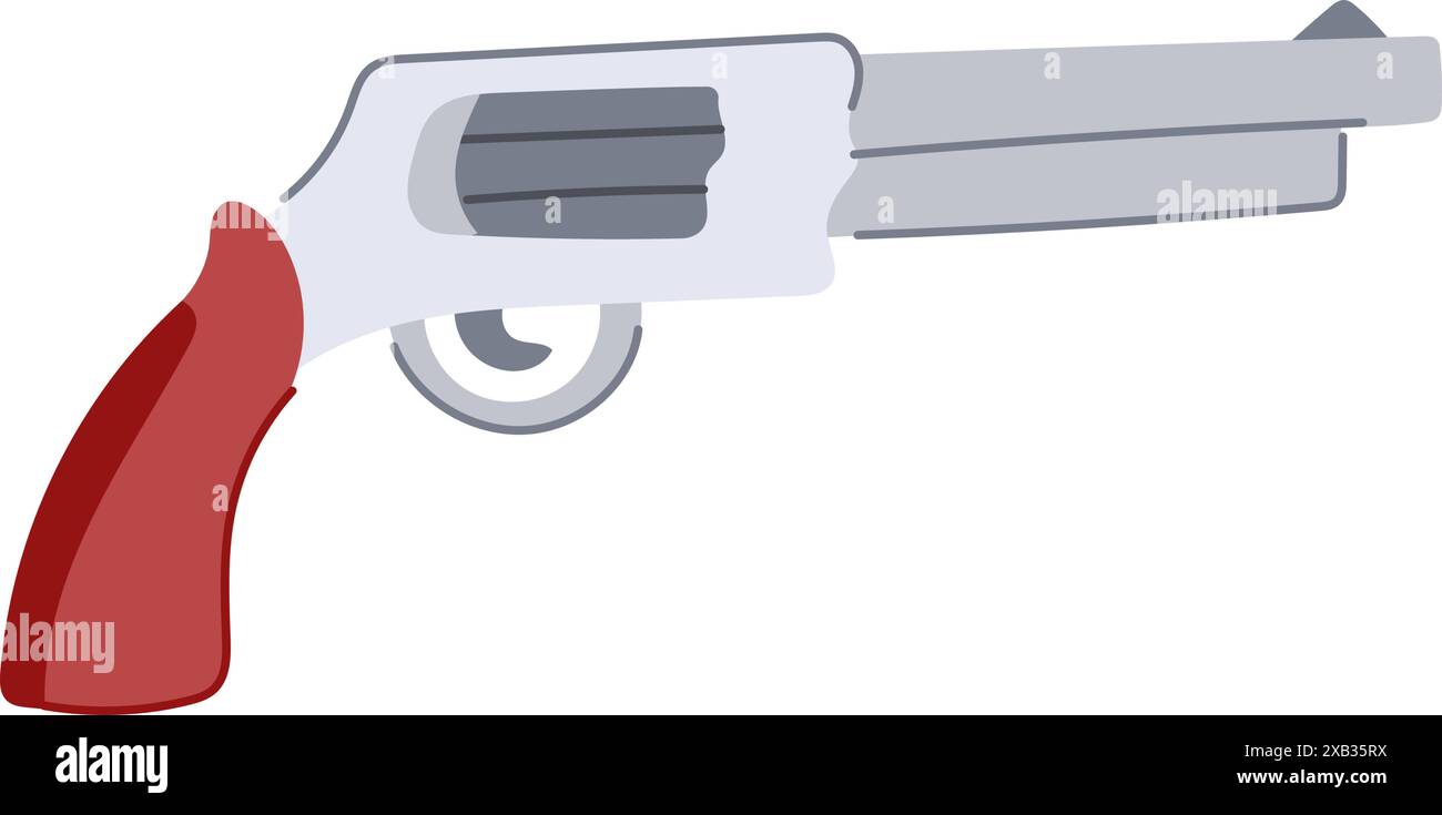 ern wild west pistol cartoon vector illustration Stock Vector Image ...